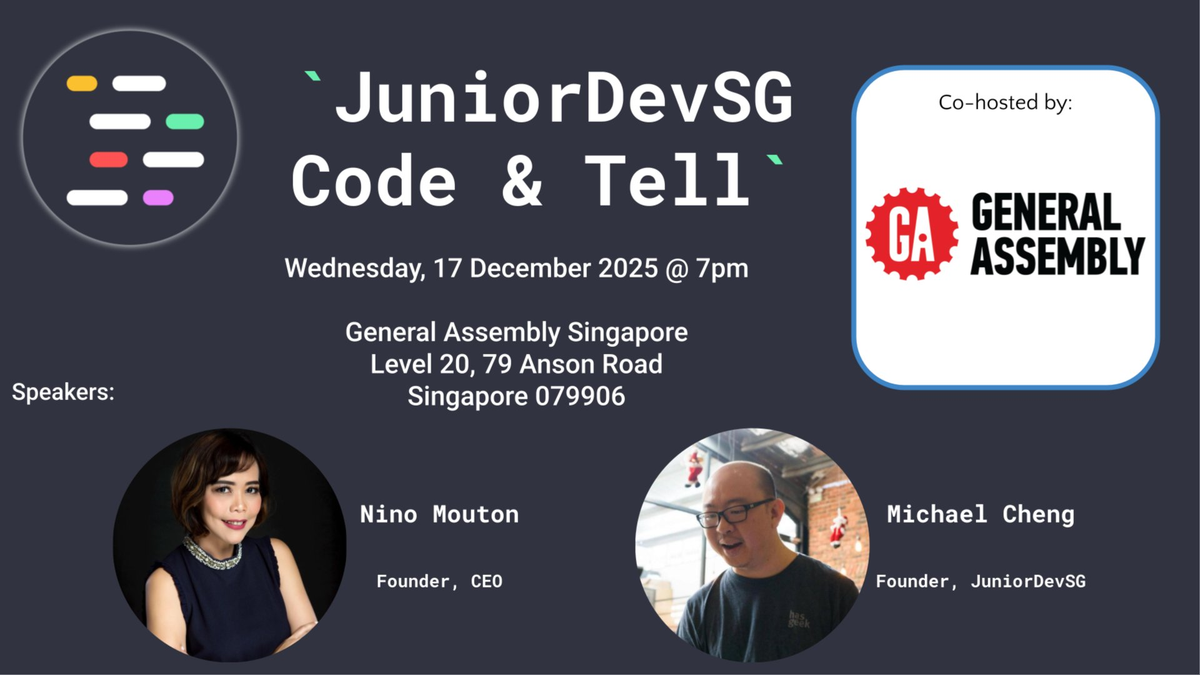 JuniorDevSG - Code & Tell December 2025